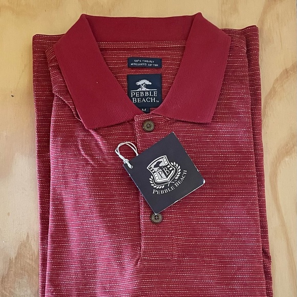 Pebble Beach | Shirts | Nwt Pebble Beach Mens Red Polo Shirt | Poshmark